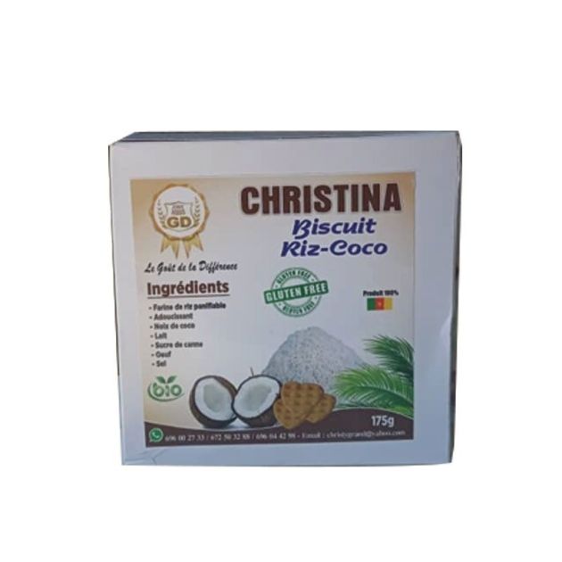 Biscuit Riz-Coco CHRISTINA.made in Cameroon-175g | Glotelho Cameroun