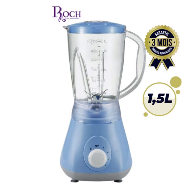 Blender 2 en1 - Roch - RBL-115-C - 400W - 1,5L+1 bol broyeur - Blue - 3 ...