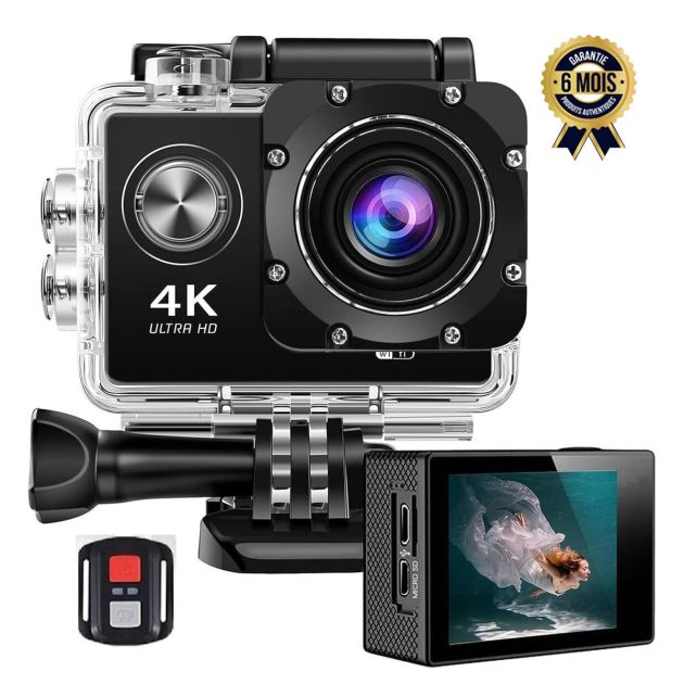 Caméra de sport étanche 4K - eTECH - 16MP - Ultra HD WiFi - Objectif ...