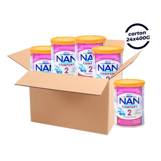 Carton de 24 boîtes de lait Nan Confort 2 - 400G - Pour enfant ...