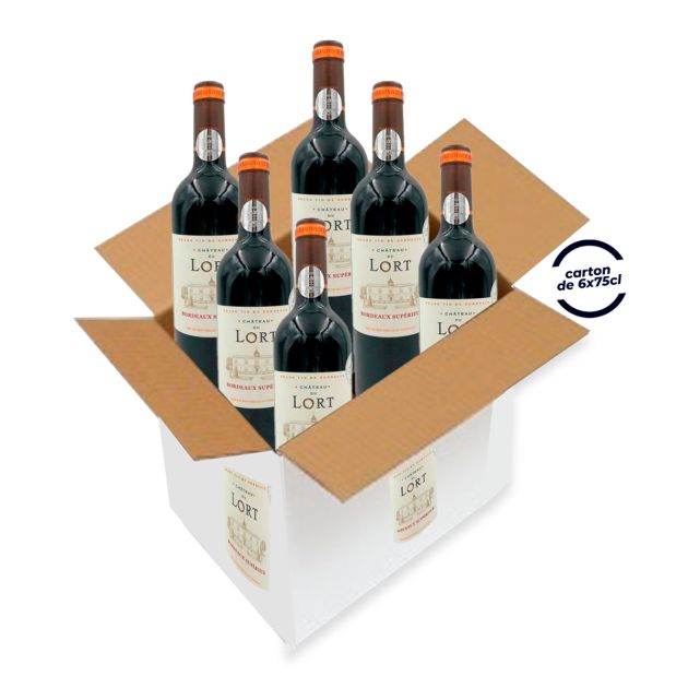 Carton de 6 bouteilles de Vin Rouge - Château du LORT - Bordeaux ...