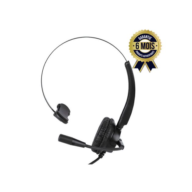 Casque filaire avec microphone intégré et contrôle de volume pour call ...