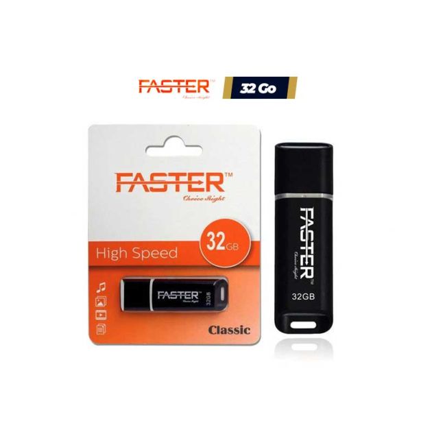 Clé USB 2.0 - 32 GB - FASTER | Glotelho Cameroun