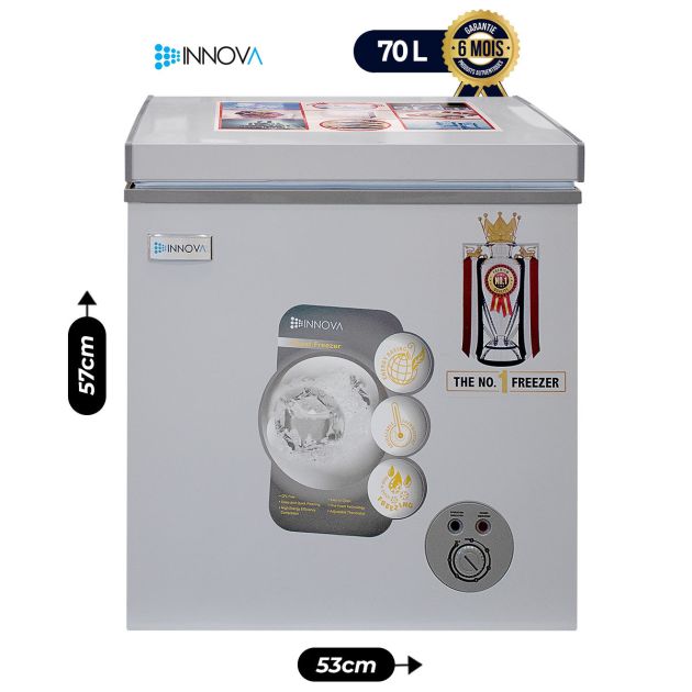 Mini Congélateur Coffre - Innova - In-140 - 70L - Gris Fonce - Garantie ...