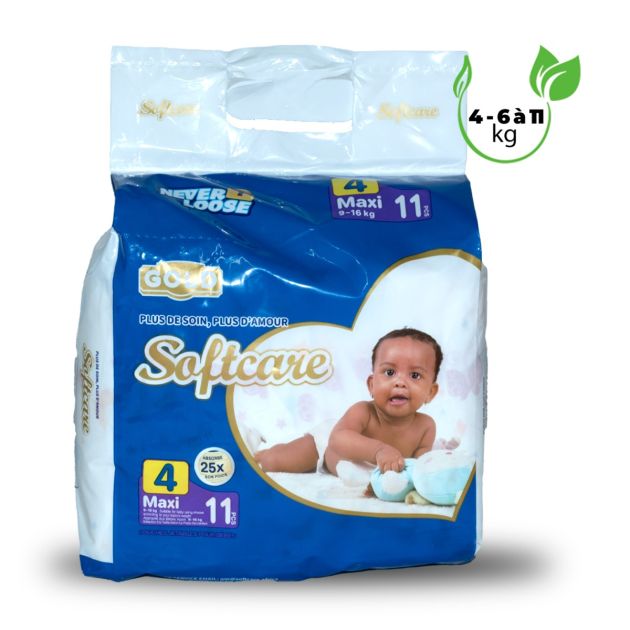 Couches jetables Softcare Gold pour bébé - Taille 4 - 6 à 11 kg - 40 ...