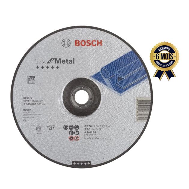 Disque à tronçonner - Bosch - 30 V BF 230 mm 2,5 mm - Acier déporté ...