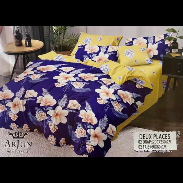 Drap - 240 x 260 cm - 2 draps - 2 Taies D'oreiller - 2 Places - 100% ...