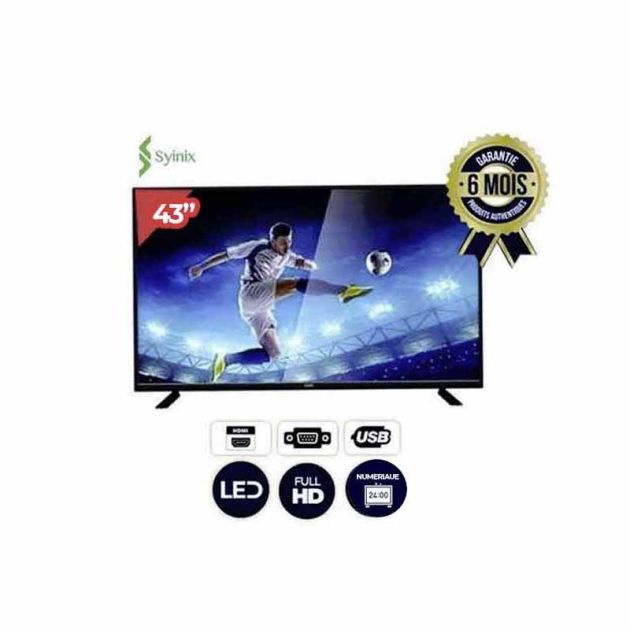 TV numérique Synix - 43S610 - 43 pouces - Full HD - Garantie 6 mois ...