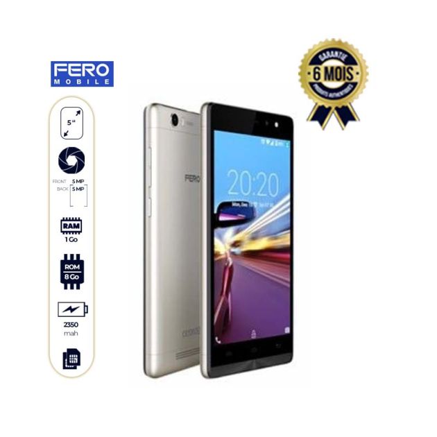 FERO L100 (Dual Sim - 8GB, 1GB RAM, 4G LTE)-6mois- NOIR | Glotelho Cameroun