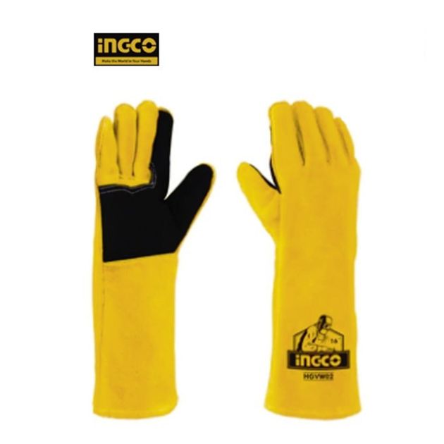 Gants de Soudeur INGCO HGVW02 En Cuir 16"- 6 mois | Glotelho Cameroun