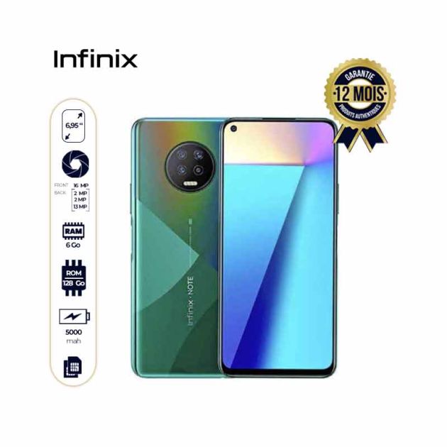 Infinix Note7 - 128Go/6Go RAM - 48Mp - 6.95'' - 5000mAh - Dualsim - 12Mois de garantie ...