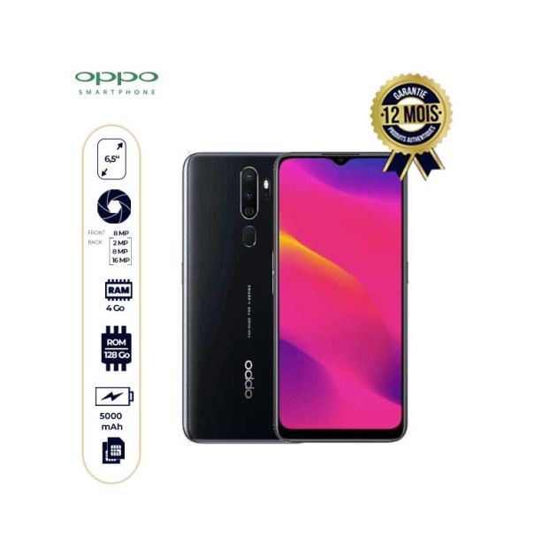 smartphone oppo A5 2020 - 128Go/4Go RAM – 12MP - 5000 mAh - 6,5" - Dual ...