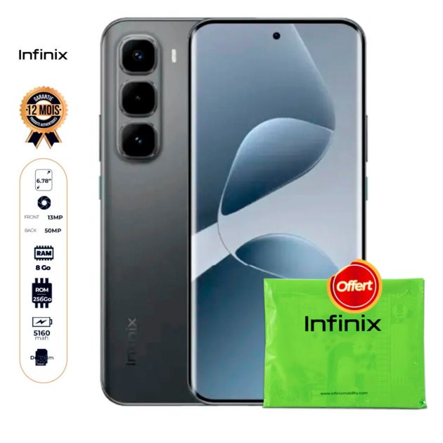 Infinix HOT 60 Pro+ - 256 Go - 8Go RAM - Helio G99 Ultimate - AMOLED 6. ...