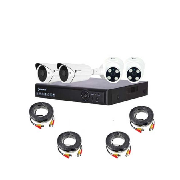 kit de 4 Cameras Analogiques - Premax - PM_DVRKIT240 - 2MP - Blanc Noir ...