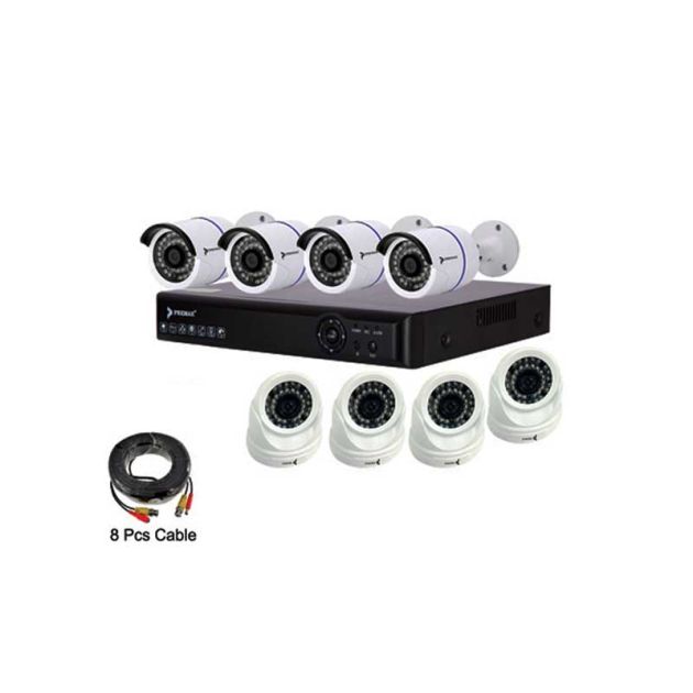 kit de 8 Cameras Analogiques - PREMAX - PM_DVRKIT138 - 1.3MP - Blanc ...