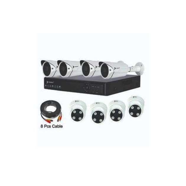 kit de 8 Cameras Analogiques - PREMAX - PM_DVRKIT240 - 2MP - Blanc Noir ...