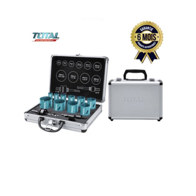 Kit de 12 scies-cloches bi-métal - TOTAL TACSH1121 - Dans un boîtier en ...