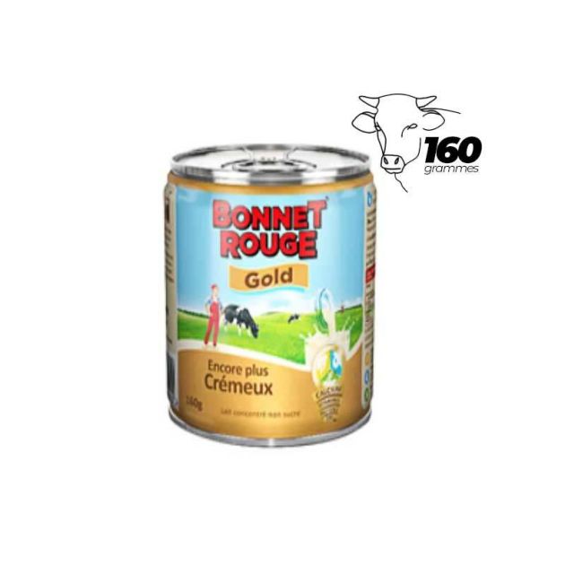 Lait concentré non sucré Bonnet Rouge - 160g | Glotelho Cameroun