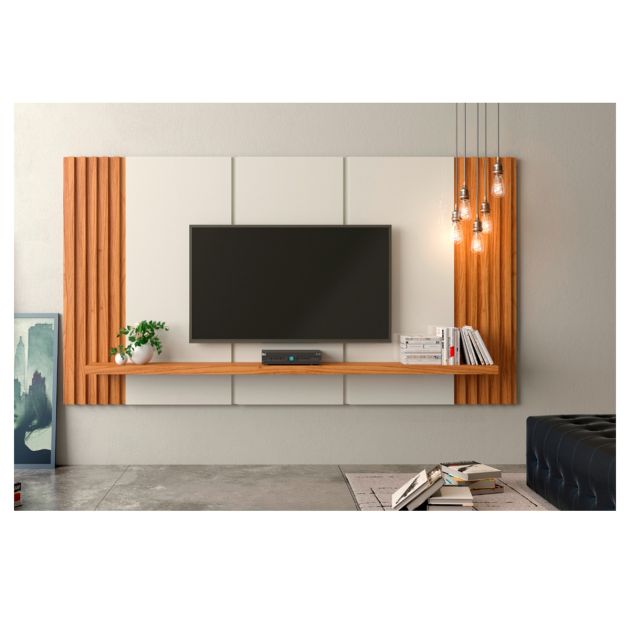 Meuble TV Pan - MT-PA19 - jusqu'à 55 pouces - Beige - 100% MDF ...