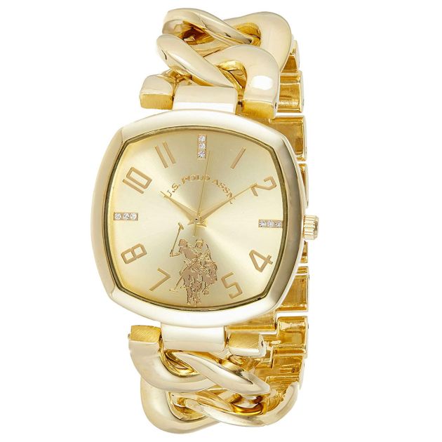 Montre à quartz U.S. POLO ASSN Pour femme - Affichage analogique et bracelet plaqué | Glotelho ...