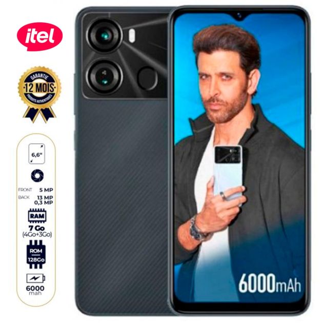 ITEL P40 4G - 128 Go/ 7Go (4Go+ 3Go) RAM - 6.6" - 2 Nano SIM - 13MP+0 ...