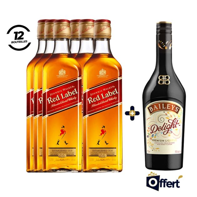 Pack de 12 bouteilles Johnnie Walker Red label achété = Une bouteille ...