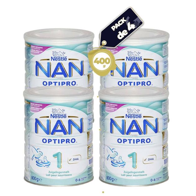Pack de 4 Boites - Lait Nestlé NAN Optipro 400G - 2e Age (6-12 mois ...