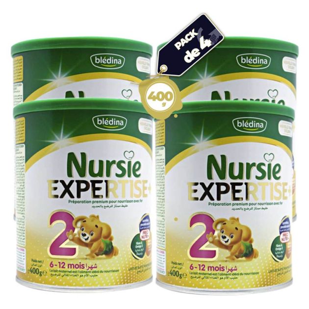 Pack de 4 Boites - Lait Nursie Expertise 2e age (6-12 mois) - 400G ...