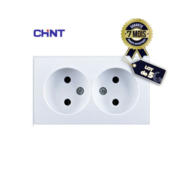 Lot de 5 double Prise Europe - CHINT G NEW3-U11060 – CE – 07 Mois de ...