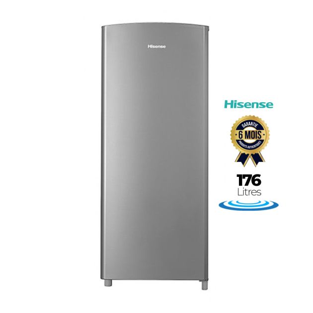 Refrigerateur HISENSE RS- 23DR4SA - 176L - Gris -6mois | Glotelho Cameroun