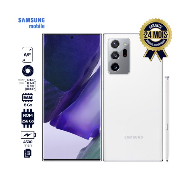 Samsung Galaxy NOTE 20 ULTRA - 256Go/8Go RAM - 108MP/10MP - 4500mAh - 6 ...