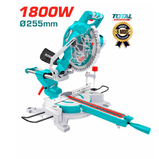 Scie à onglet coulissante - TOTAL TS421825517 - 1800W - 254 mm - 6 Mois ...