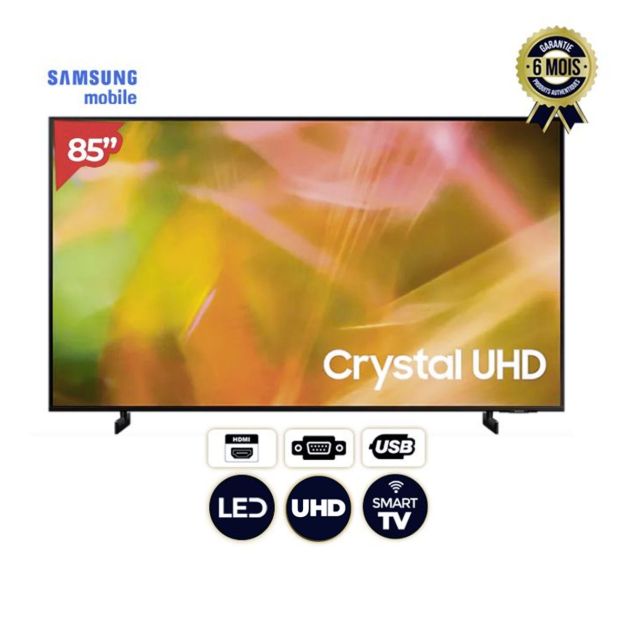 Smart LED TV SAMSUNG 85 pouces - UA85AU8000UXLY- Ultra HD - 06 mois de ...