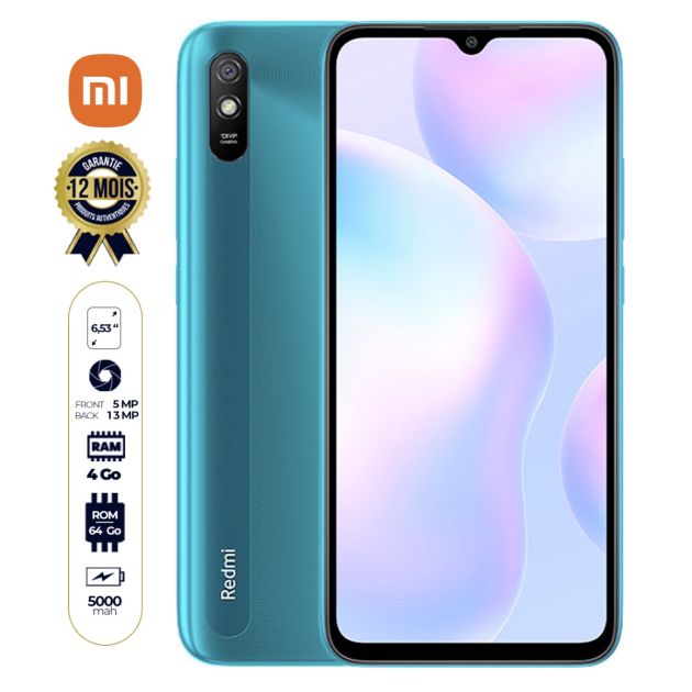 Smartphone Xiaomi Redmi 9I - 64/4 Go -6.53 pouces - 5000mAh - 13MP+5MP ...