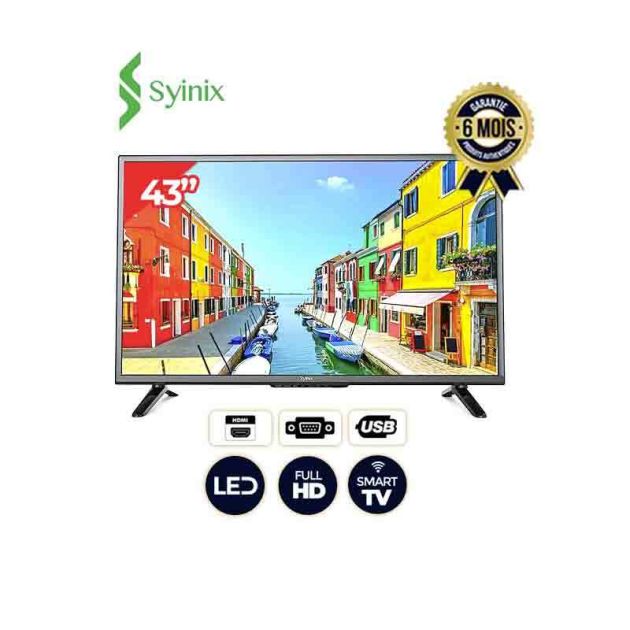 SMART TV SYNIX-43A1S-43POUCES - ANDROID TV-FULL HD | Glotelho Cameroun