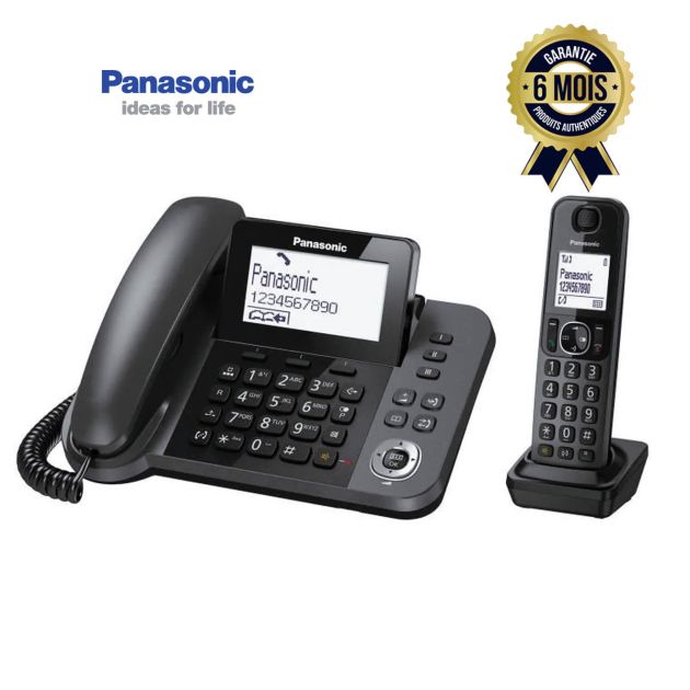 Téléphone numérique Duo DECT Panasonic KX-TGF310 - Avec Haut-parleur et Identification de l ...