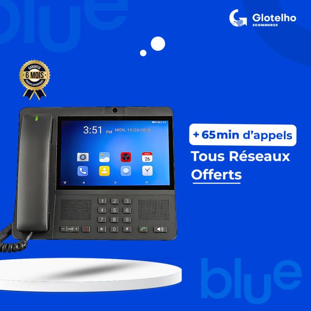 Téléphone Fixe Androïd SQ Mobile LS-200 - 4G LTE - Wifi Hotspot - Bluetooth - 4000 mAh - 06 mois ...