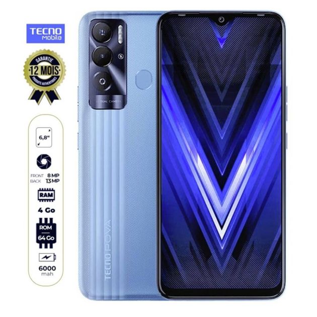 Tecno Pova Neo - (LE6) - 6,8" - 64 Go/4Go RAM - 2 SIM - 13MP/8 MP ...