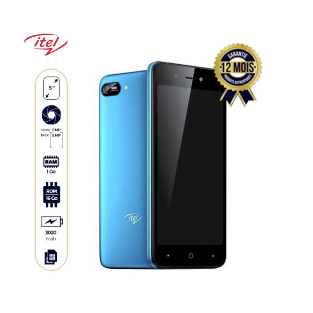 ITEL A35 - Smartphone - 5 pouces - 16Go/1Go - 5mp/5mp - 3020mah - 12 ...