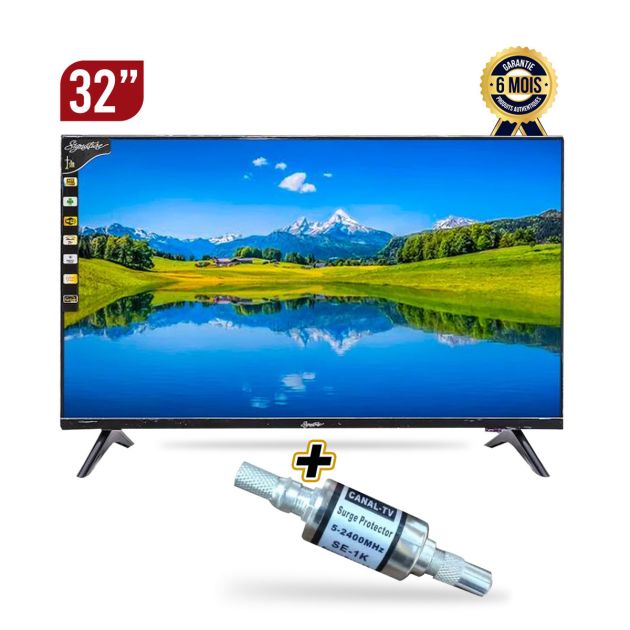 TV Smart Signature - 32 pouces - Android 14 - SZTV-32S + Parafoudre ...