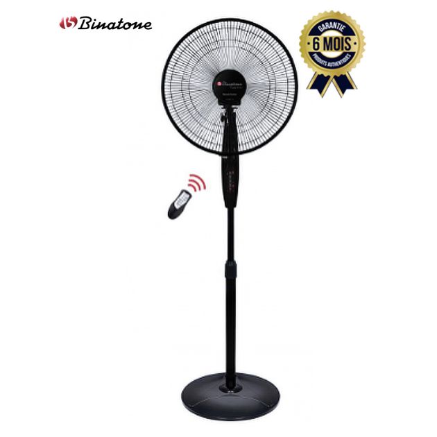 Ventilateur - Binatone - A-1687R -3 vitesses - Avec Télécommande -Noir ...