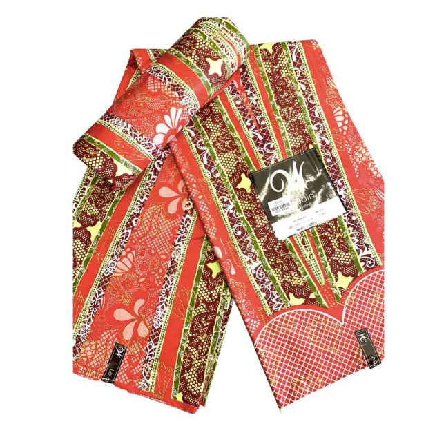 Tissu Pagne - qualité supérieur 100% coton 6 yard - rouge | Glotelho ...