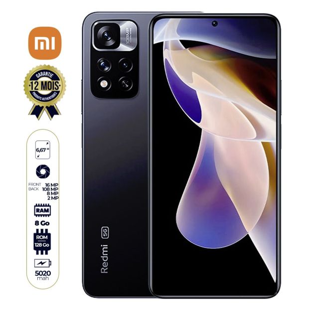 Xiaomi Redmi Note 11 Pro + 5G - 128Go/8Go RAM - 6.67" - 2 SIM - 108MP ...
