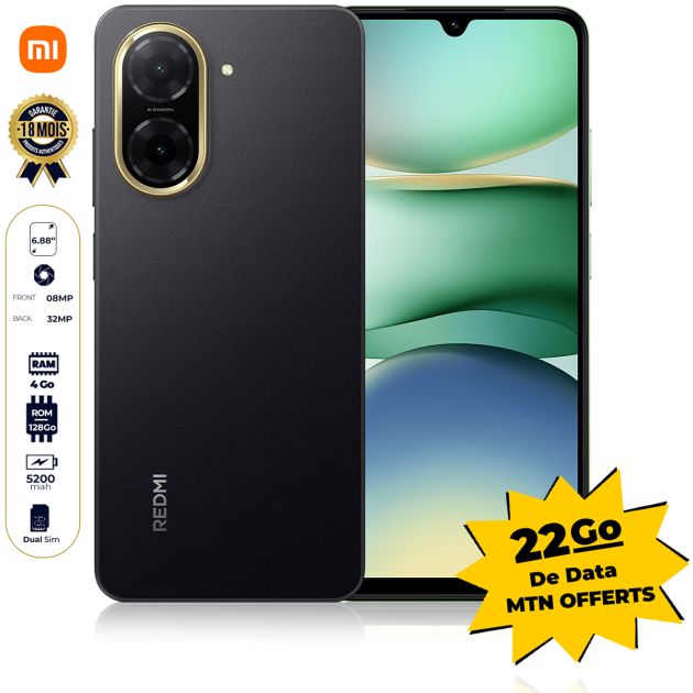 Xiaomi Redmi A5 4G version globale – 128 Go – 4Go RAM – 6.88" IPS LCD, 120Hz – 2 Nano SIM – 32 ...