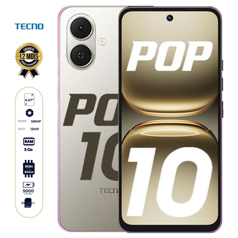 Tecno Spark 10 Pro - 256Go/8Go - 6.8" - 50MP | Glotelho Cameroun