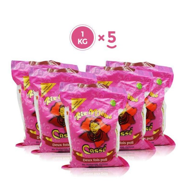 Riz Brisure - Mémé Cassé parfumé - 5 sacs de 1 kg | Glotelho Cameroun