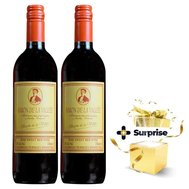 Pack De 2 Bouteilles De Baron De La vallée + Un Cadeau Surprise ...