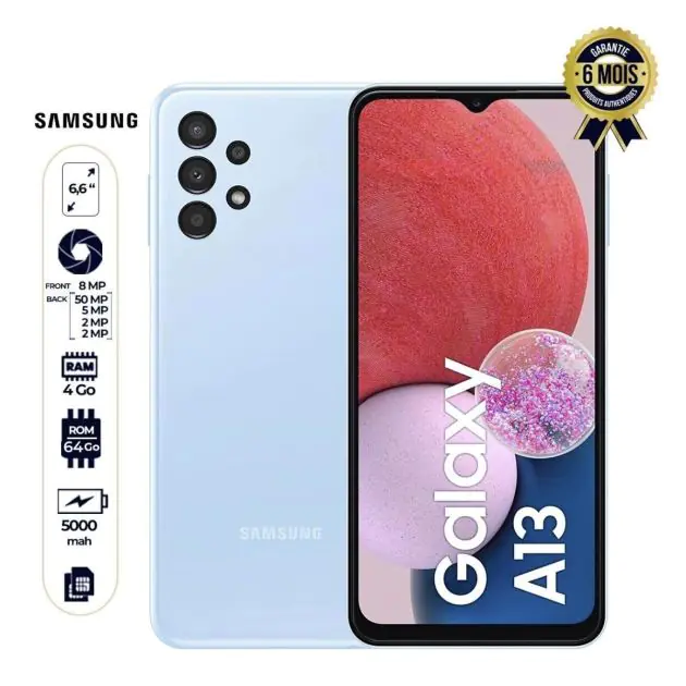 Samsung Galaxy A135 Seconde Main - 6.6" - 64Go/4Go - 2 SIM - 50MP/8MP ...